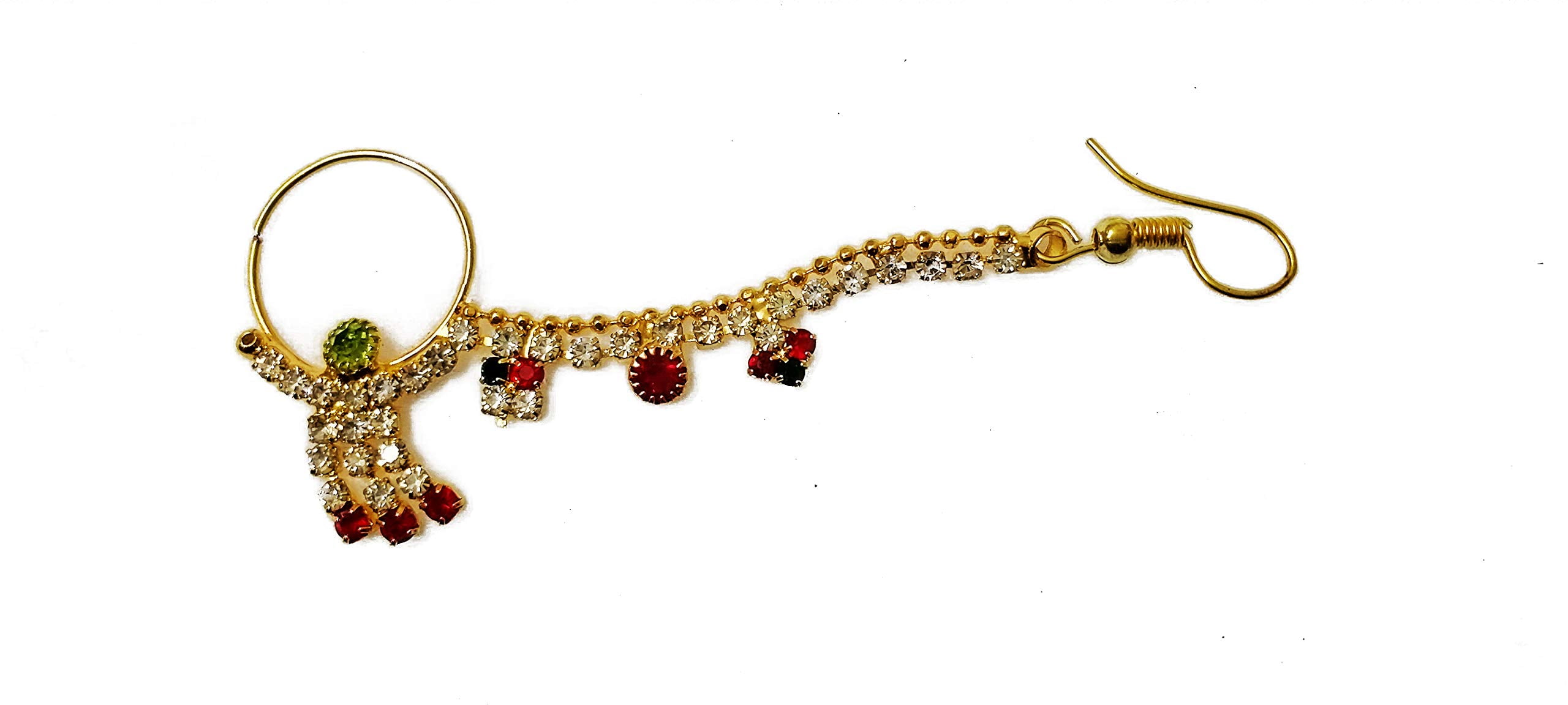 FOURTHLINE Nath/Nose Ring Special for Radha Rani and Matarani -White ...