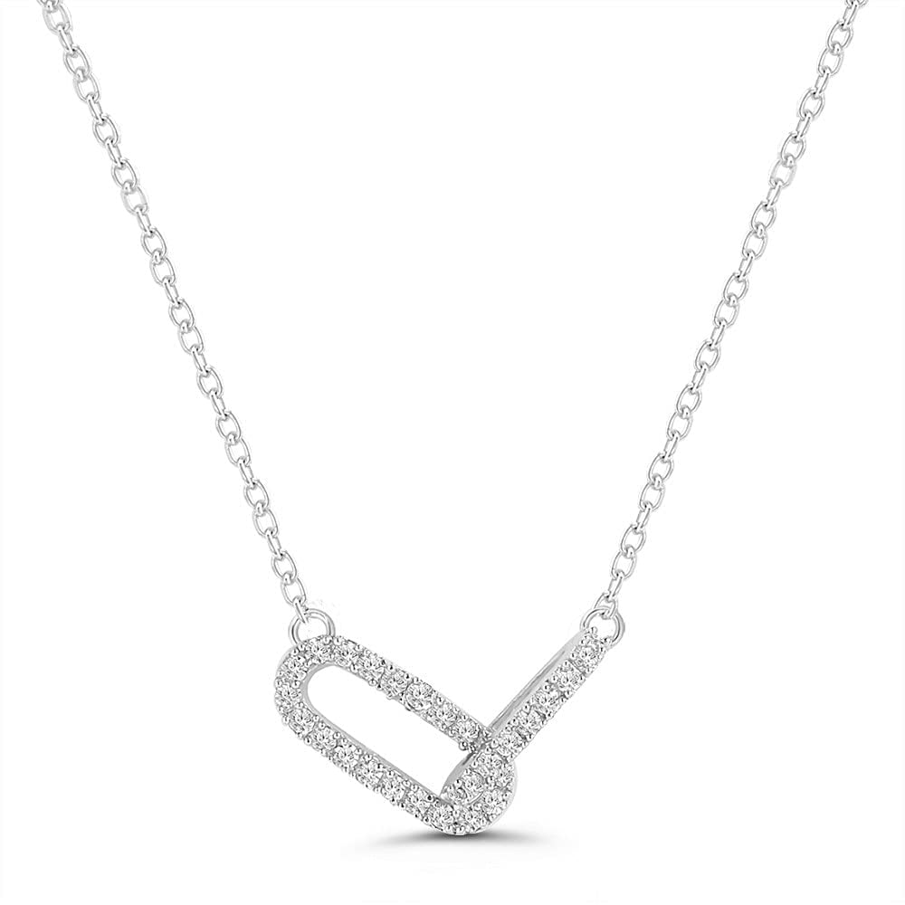 FOURTHLINE Necklace with Linked Up Pendent | 18K Gold Plated ...