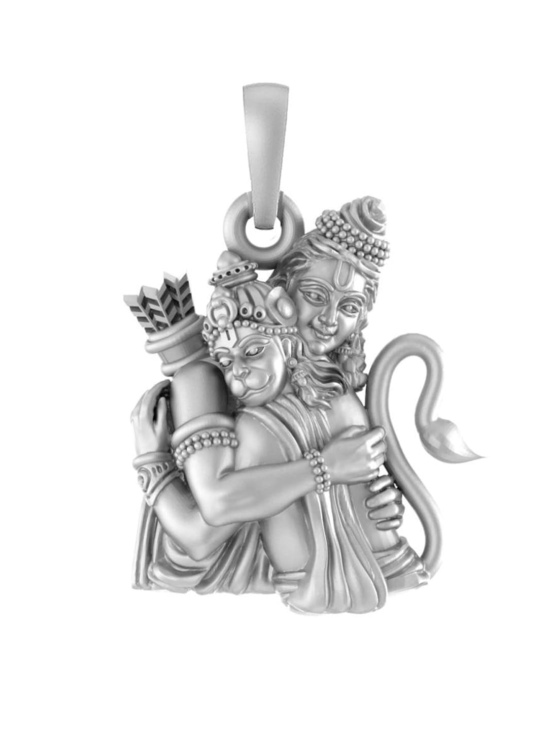 FOURTHLINE Sterling Silver (92.5% purity) God Ram and Hanuman Ji ...