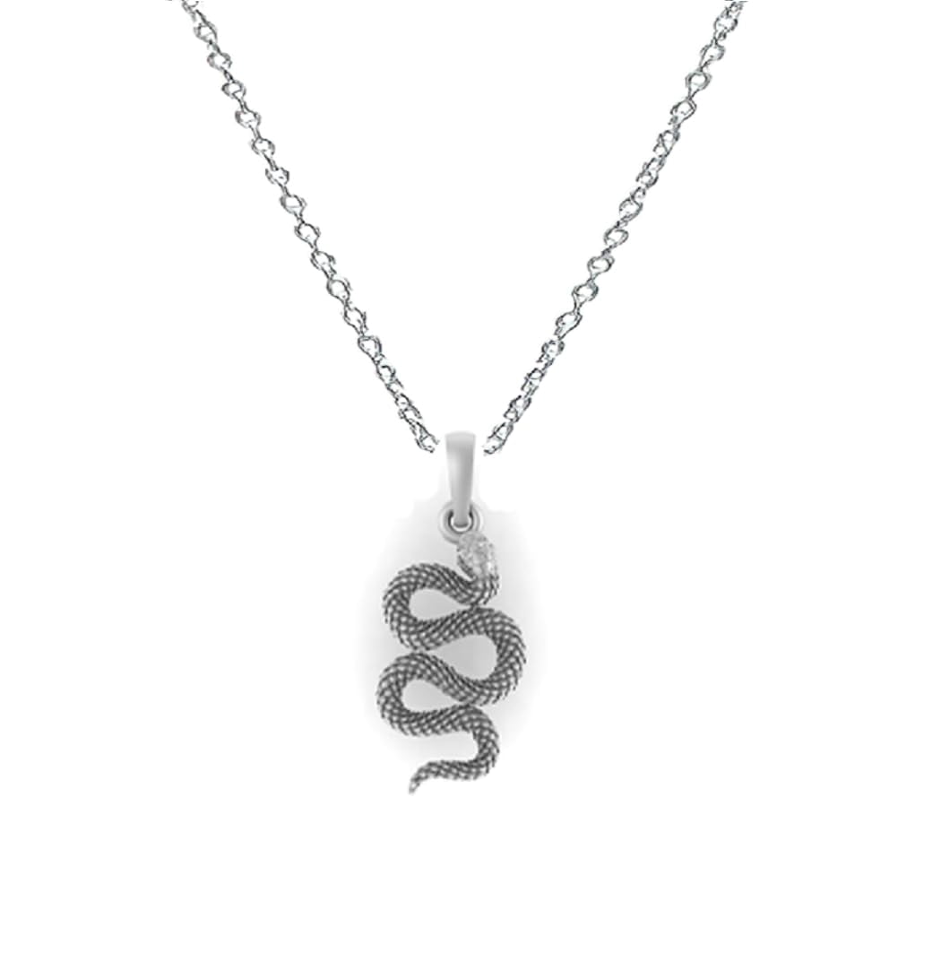 FOURTHLINE Stylish Snake Sterling Silver (92.5% Purity) Chain Pendant ...