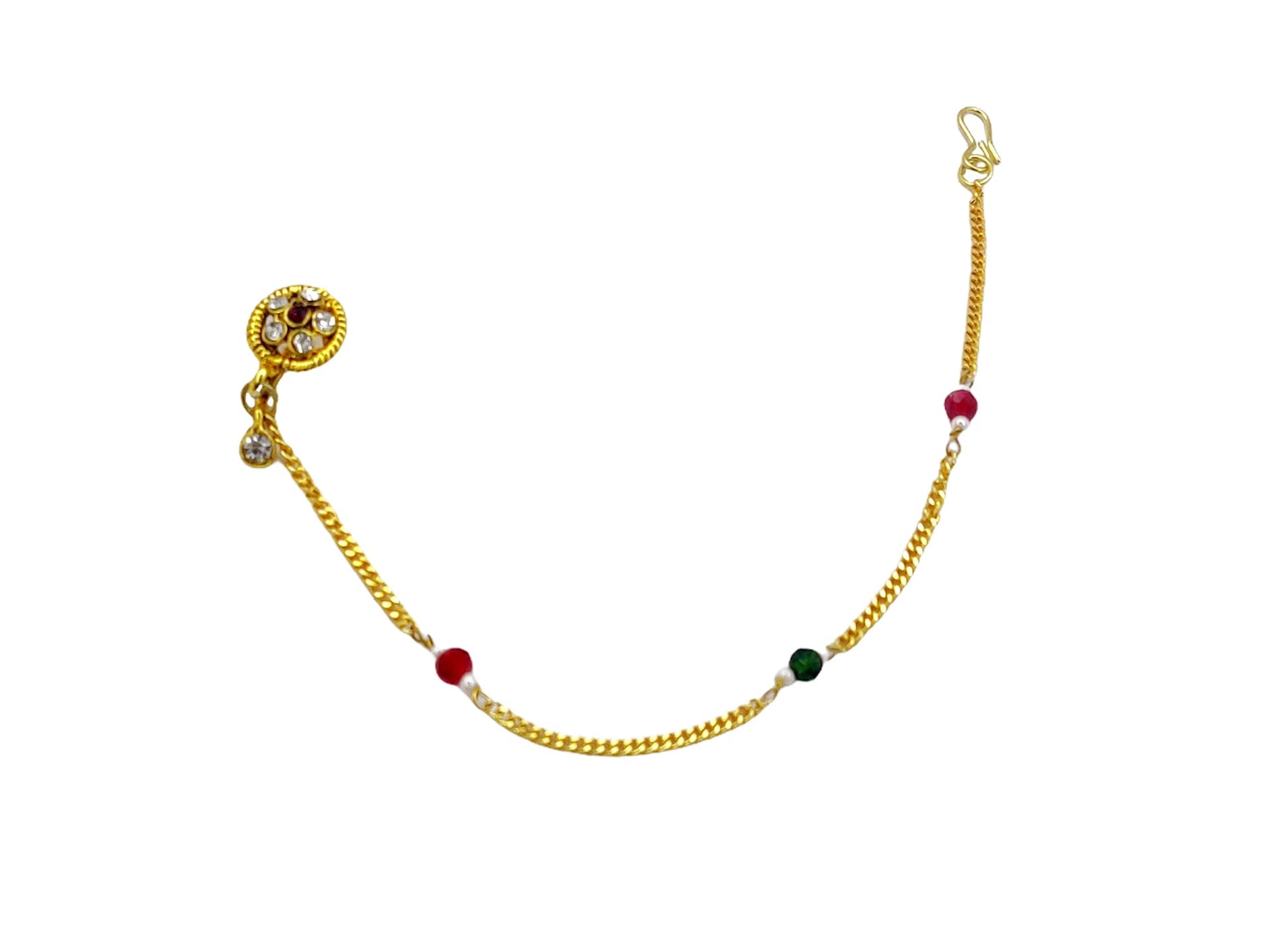 FOURTHLINE Traditional Nose Ring | Adjustable Ethnic Nath | Nathni ...