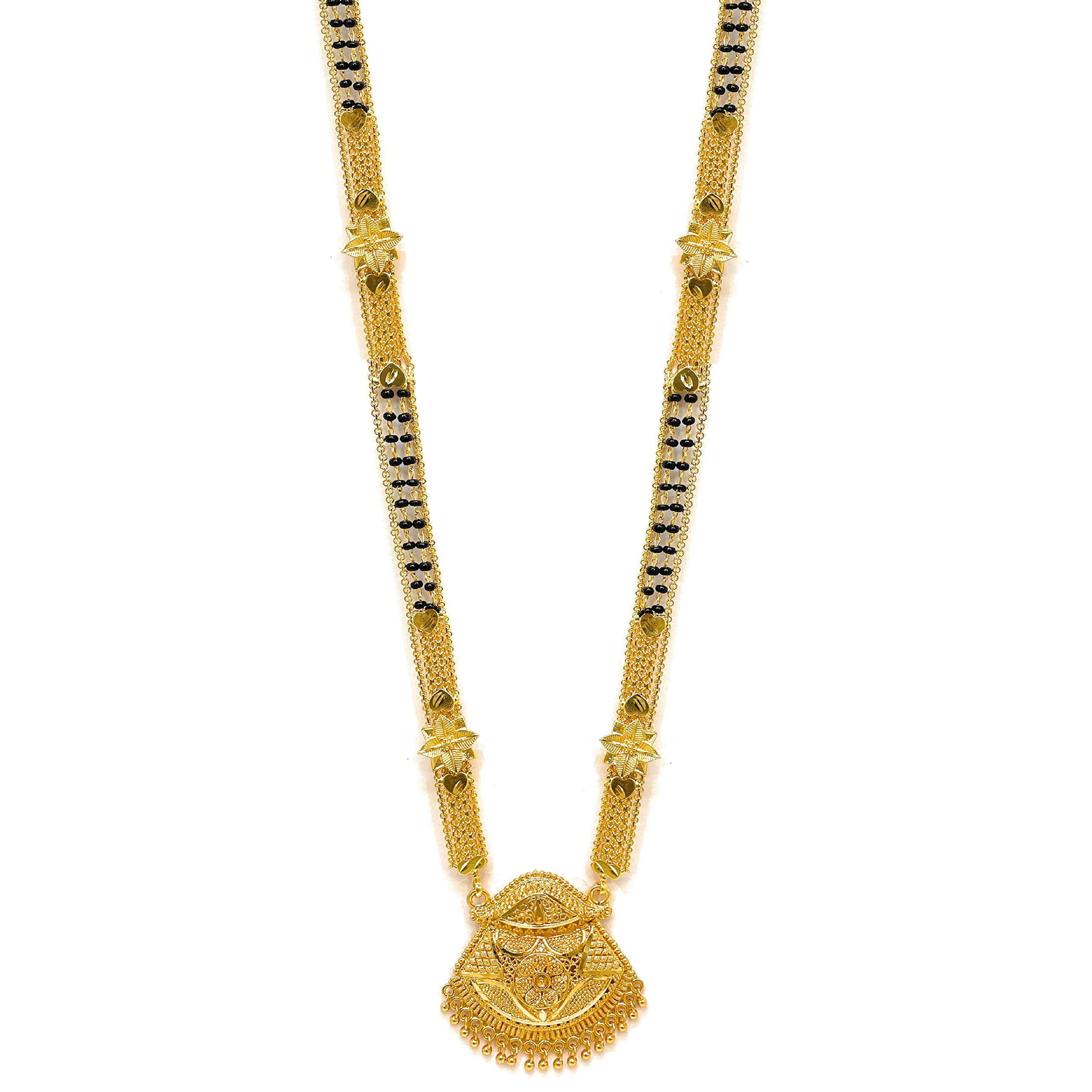 FOURTHLINE Traditional One Gram Gold Glorious Hand Meena Long ...