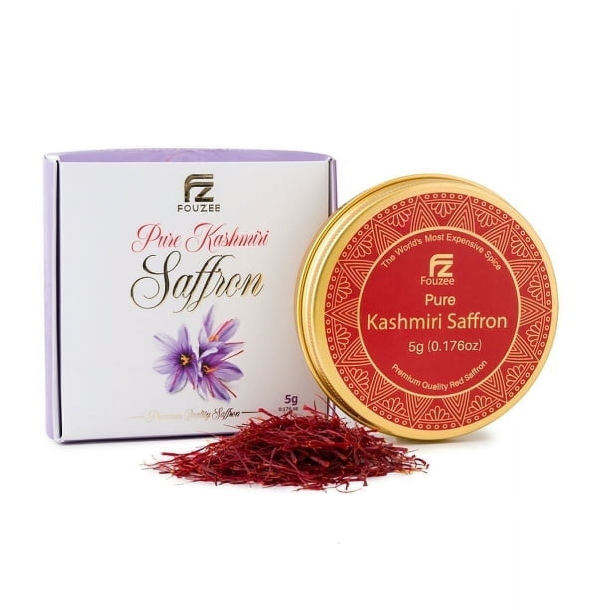 FOUZEE Pure Kashmiri Saffron Threads for Cooking, Spice, Spanish Foods ...