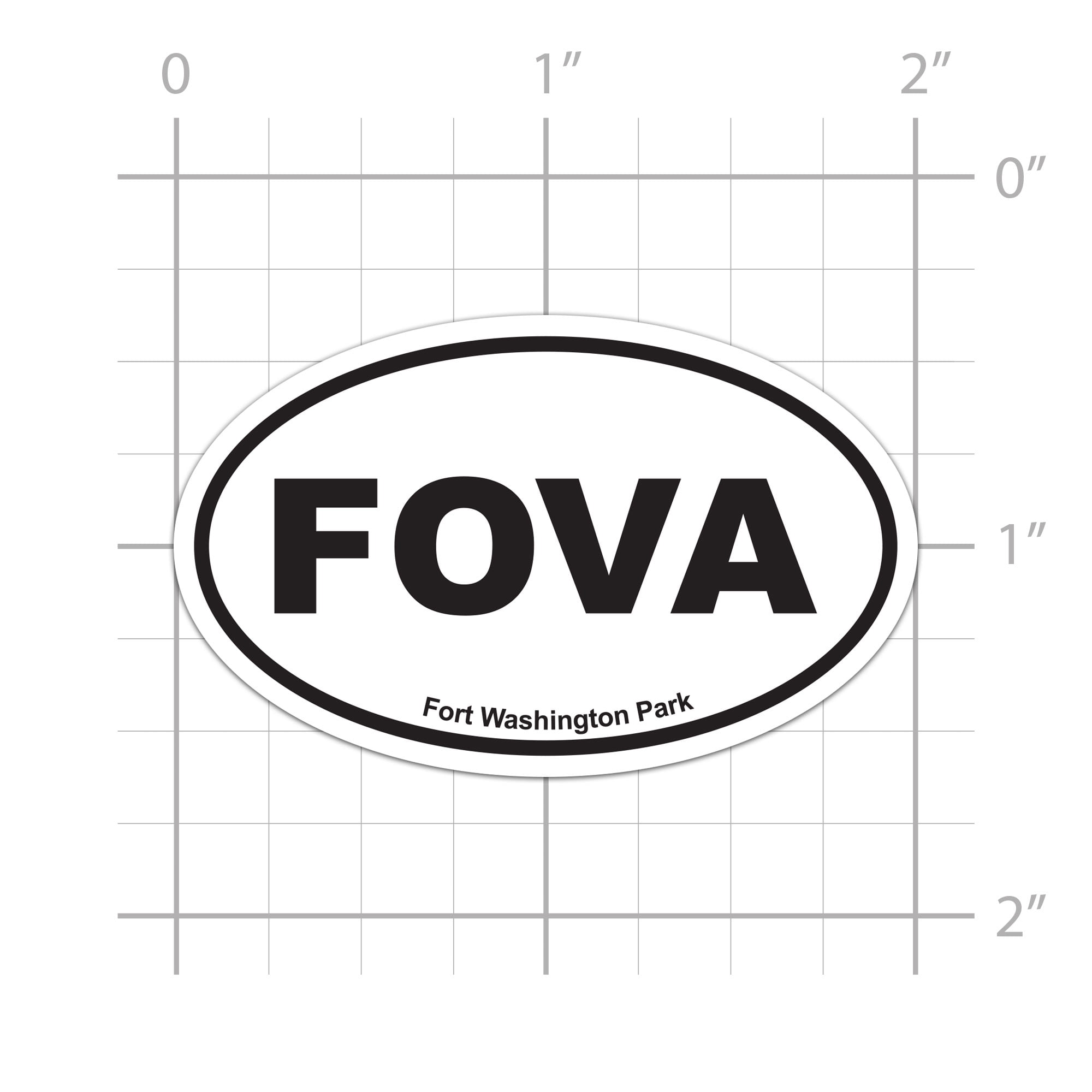 FOVA Fort Washington Park Sticker for water bottle phone tumbler hard ...