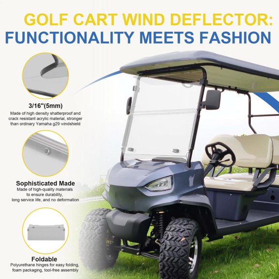 Windshield Club Car Hinged Folding Model for 13379 - Walmart.com