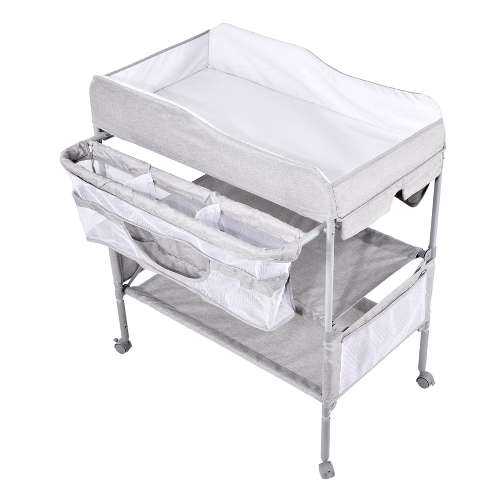 FOVOLAT Diaper Changing Table Portable Changing Tables with Wheels ...