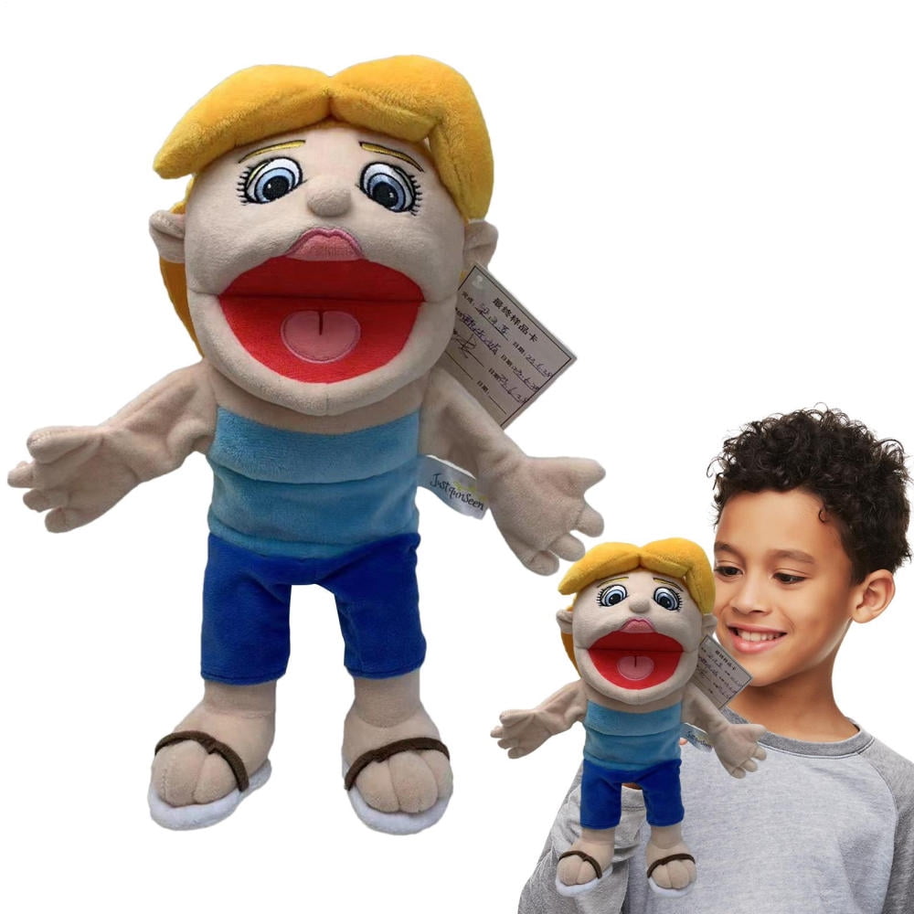 FOVOLAT Interactive Hand Puppet Fun Puppet Plushie With Removable Head ...