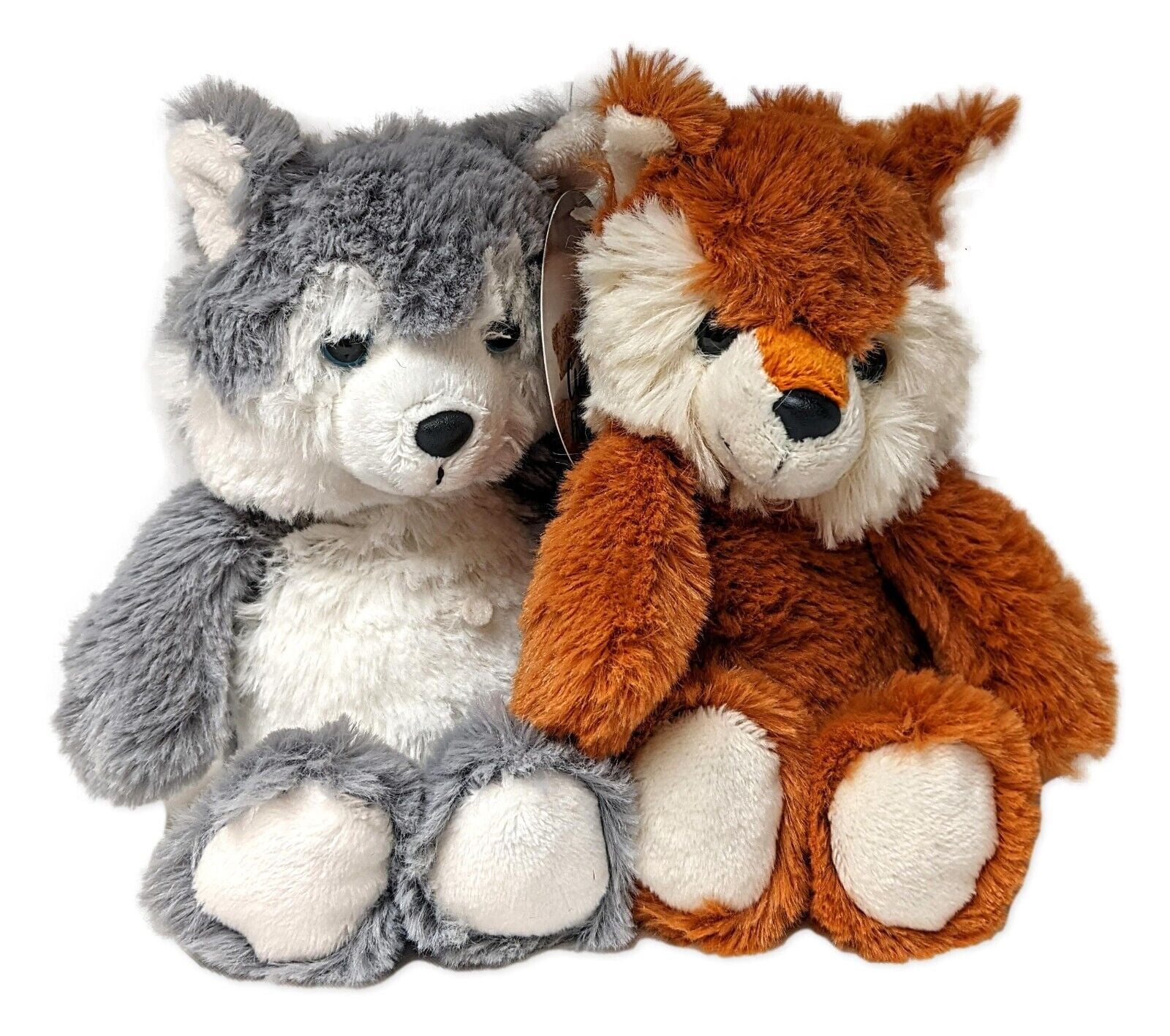 FOX & HUSKY Cuddly Friends 8" Stuffed Animal Plush by Aurora - Walmart.com