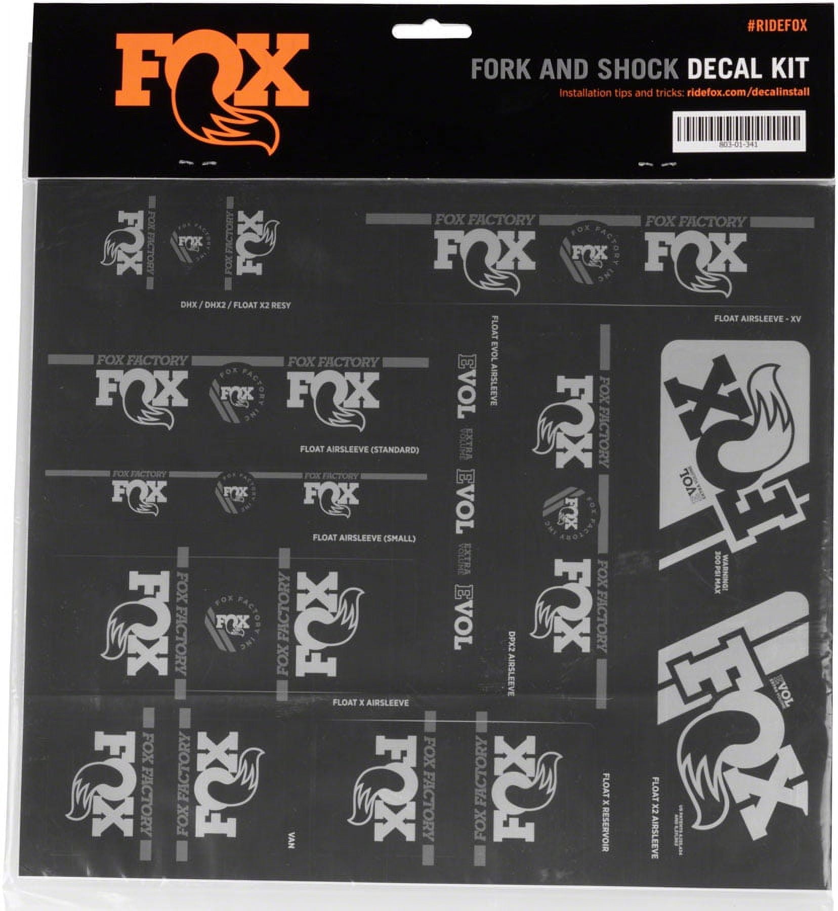 FOX Heritage Decal Kit for Forks and Shocks Chrome - Walmart.com