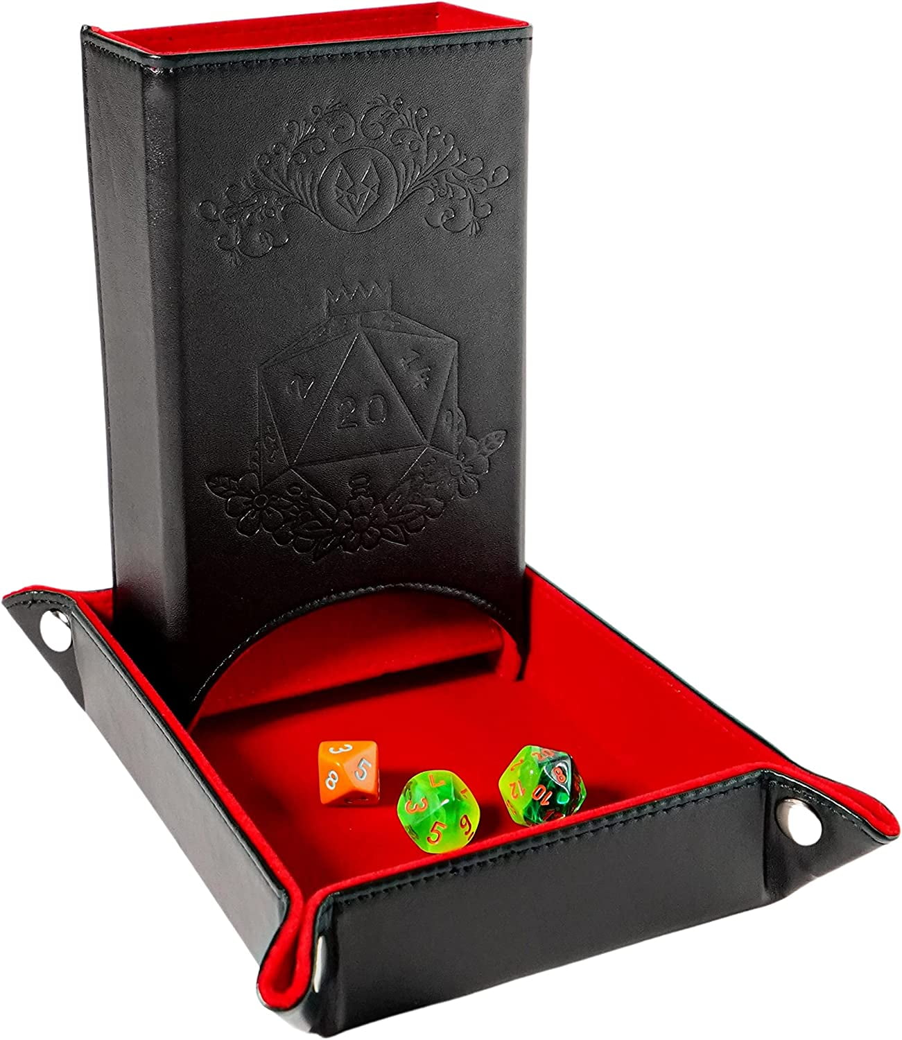 FOXBITE Dice Tray and Tower - Foldable, Portable Dice Roller and ...
