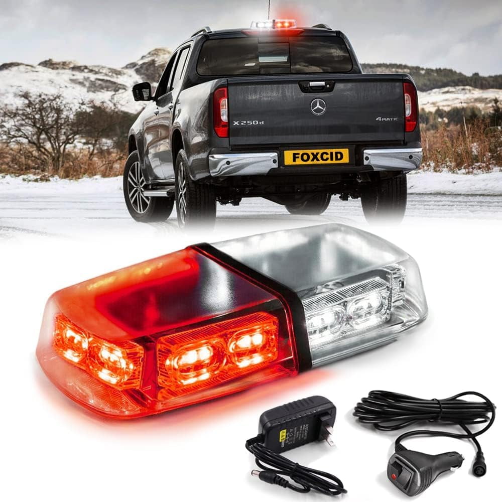 FOXCID 12" Wireless Battery YPF5 Roof Top 36 LED Light bar High Visibility Emergency Safety ...