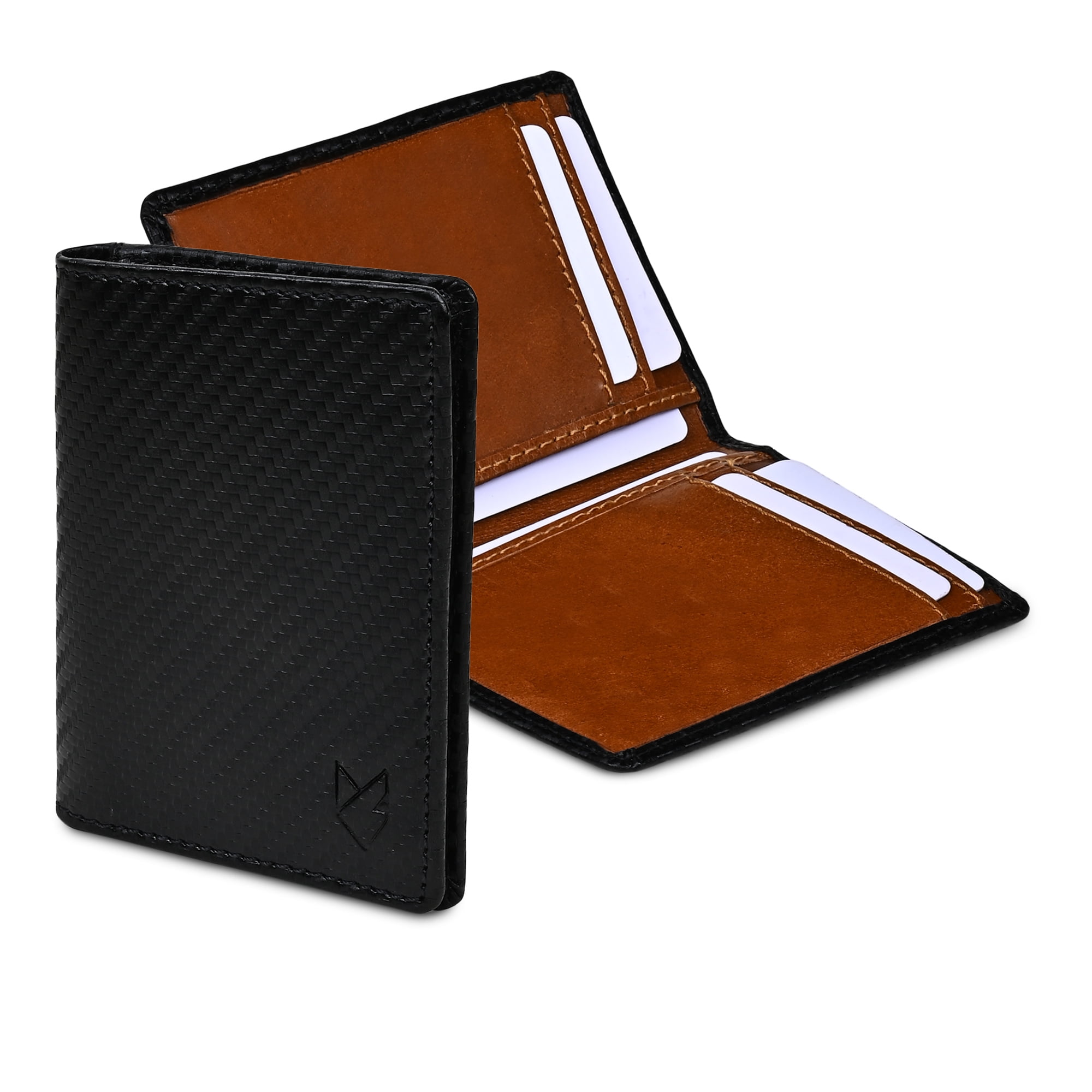 FOXHACKLE Slim Leather Card Holder for Men & Women | Bifold RFID ...