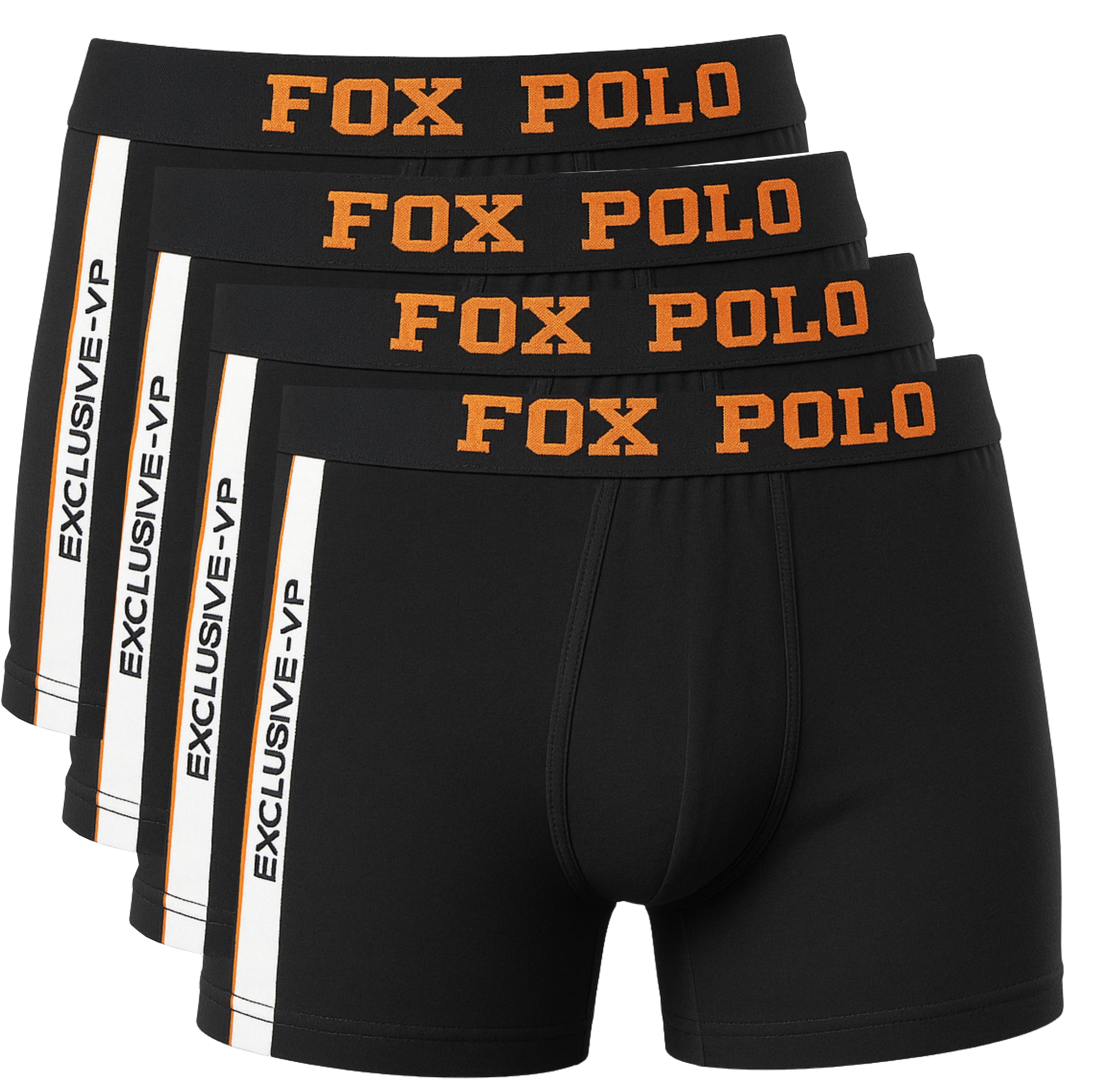 FOXPOLO - Side Striped Patterned Boxers, 95% Cotton 5% Lycra, Luxury ...
