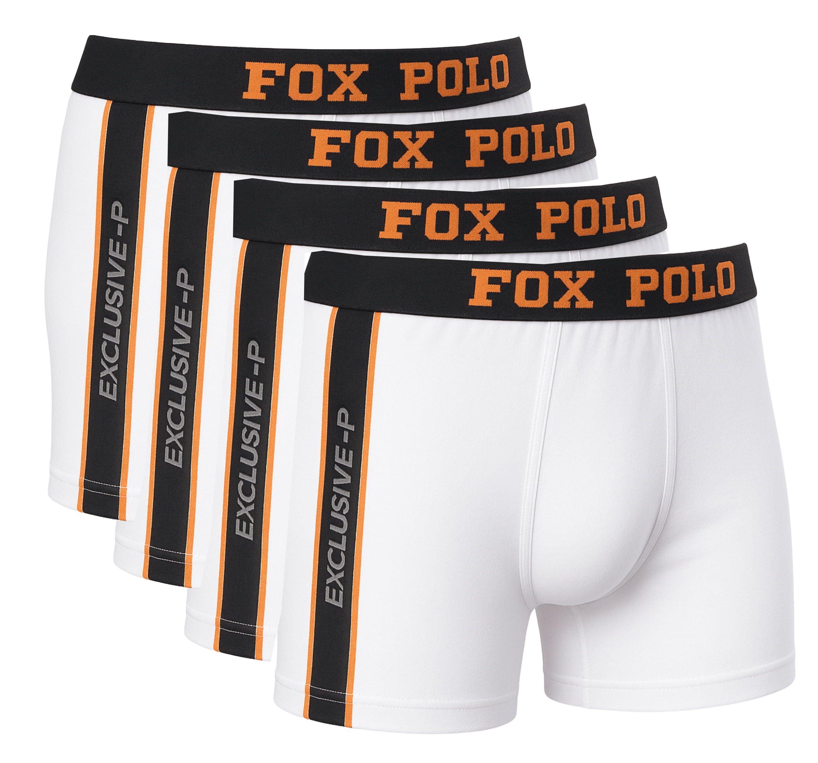 FOXPOLO - Side Striped Patterned Boxers, 95% Cotton 5% Lycra, Luxury ...