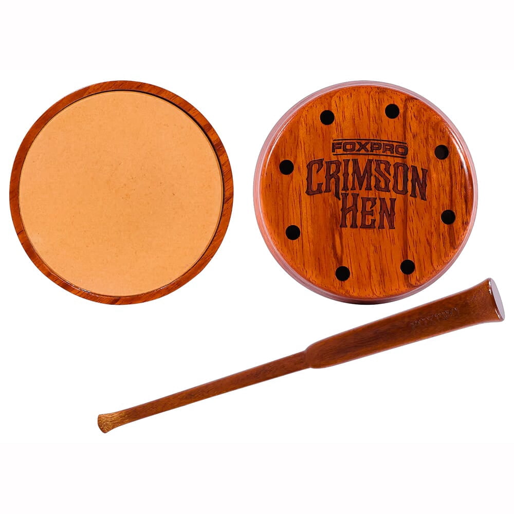 FOXPRO Crimson Hen Hand Call with Purple Heart Striker and Scratch Pad ...