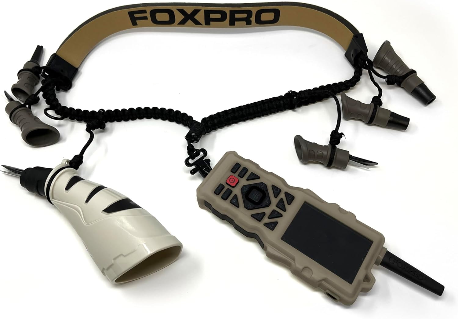 FOXPRO XD8 Tier Coyote Call Lanyard in Tan and Black Paracord Designed ...