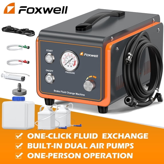 FOXWELL Automotive Dual Pulse Power Brake Fluid Bleeder, Brake System ...