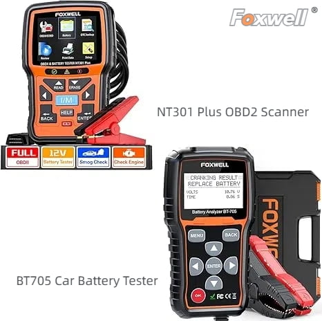 FOXWELL BT705 Alternator Automotive Car Diagnostic Tool with NT301 Plus ...
