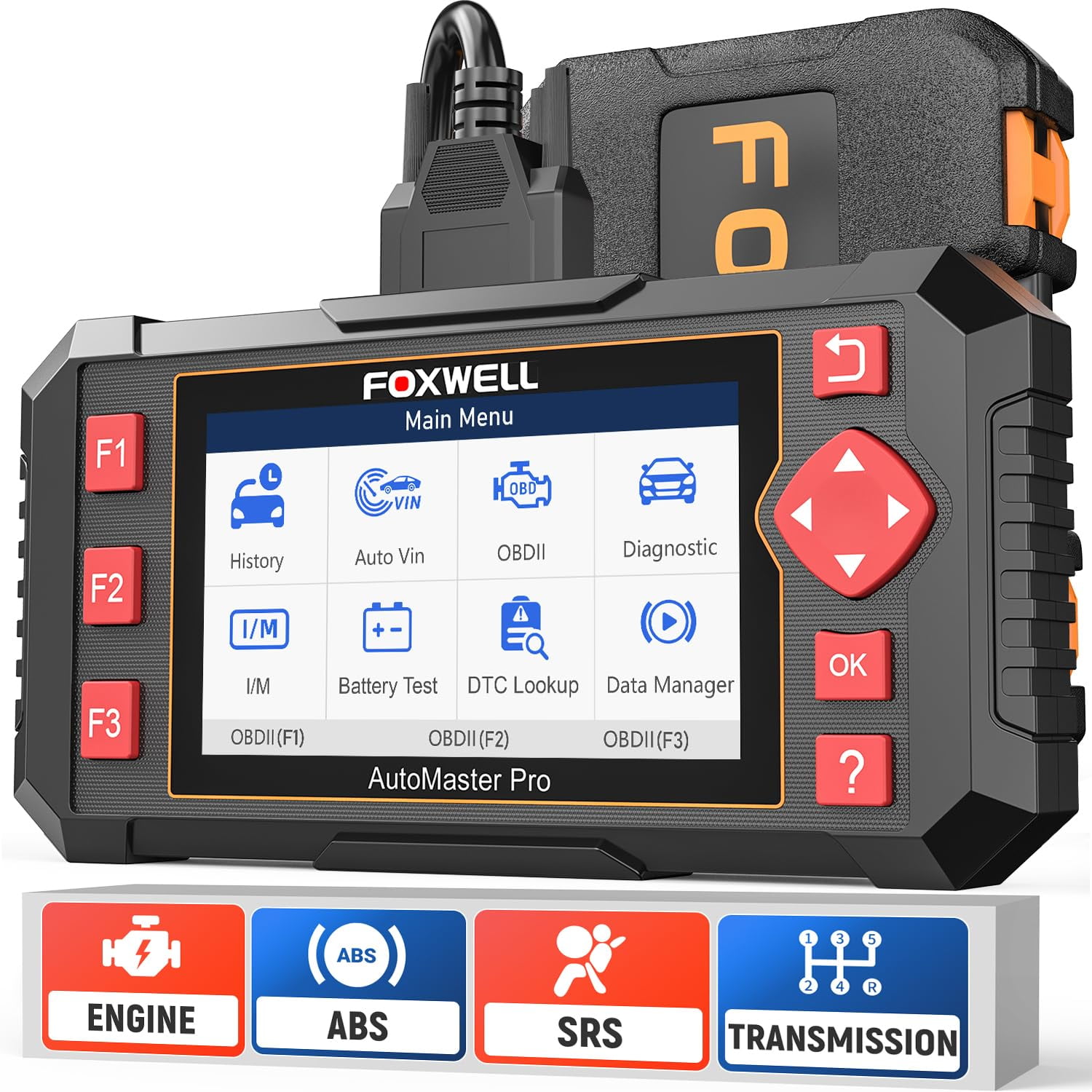 FOXWELL Car Scanner NT604 Elite OBD2 Scanner ABS SRS Transmission, Check Engine Code Reader ...