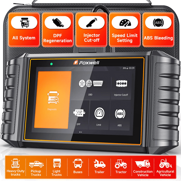 FOXWELL HD500 Heavy Duty Truck Scanner with DPF Regen, Full System ...