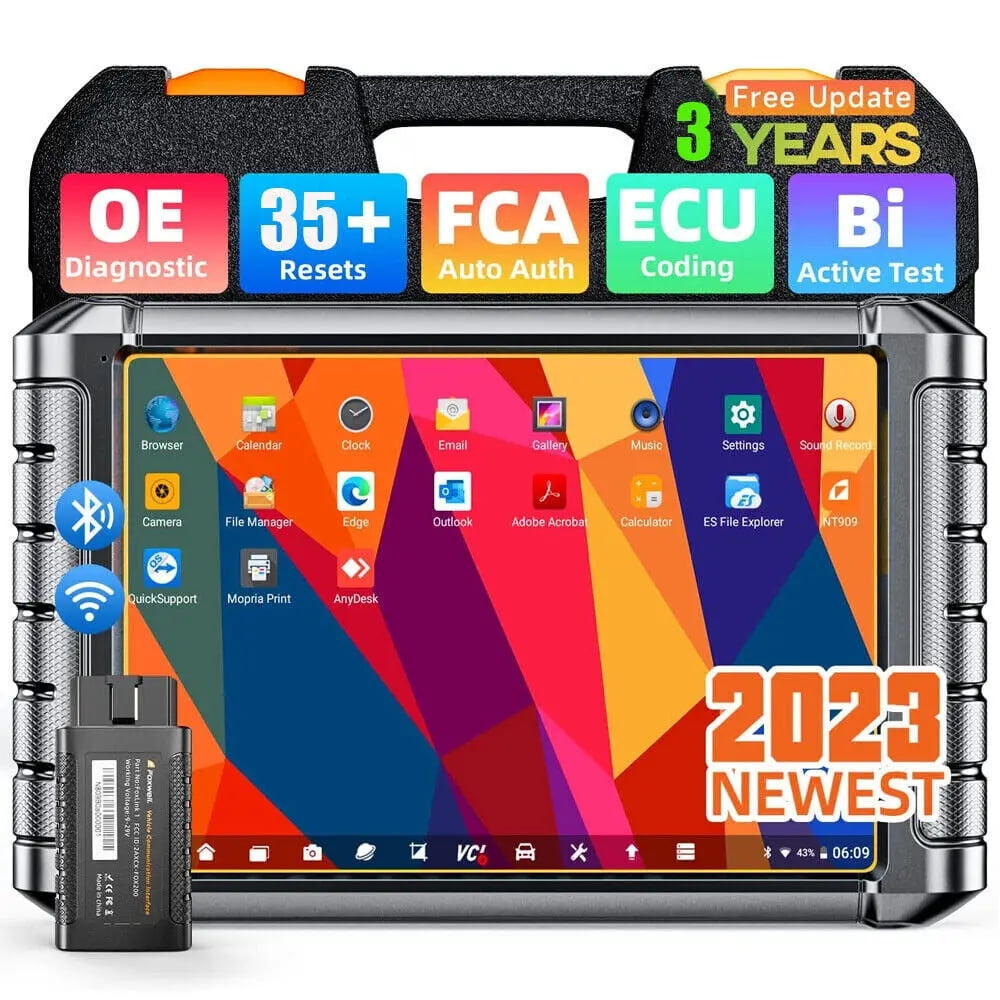 FOXWELL NT1009 OBD2 Scanner Code Reader ECU Coding Bi-Directional Control Full System Automotive ...