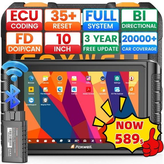 FOXWELL NT1009 OBD2 Scanner All Systems Bi-Directional Diagnostic Scan ...