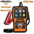 FOXWELL NT301 Plus OBD2 Scanner with 12V Battery Tester, 2 in 1 ...