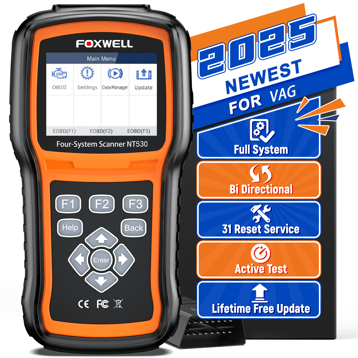 FOXWELL NT530 Plus for VAG All Systems OBD2 Scanner, All Maintenance ...