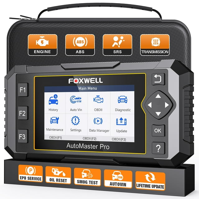 FOXWELL NT614 Elite Car OBD2 Scanner ABS SRS Engine Transmission ...