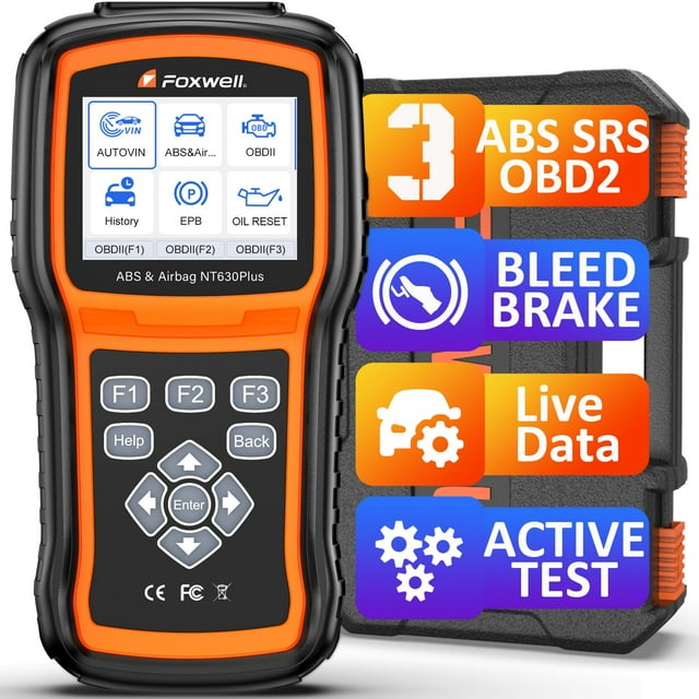 FOXWELL NT630 Plus OBD2 Scanner with ABS and SRS, 2025 ABS Scan Tool ...