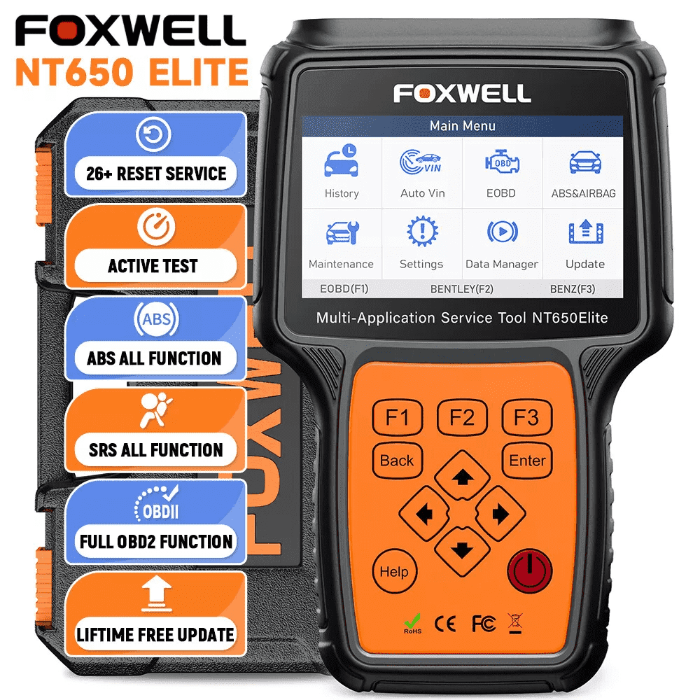 Lettore OBD2 Bidirezionale Foxwell Nt650 E-lite Obd2 Automotive Scanner ...