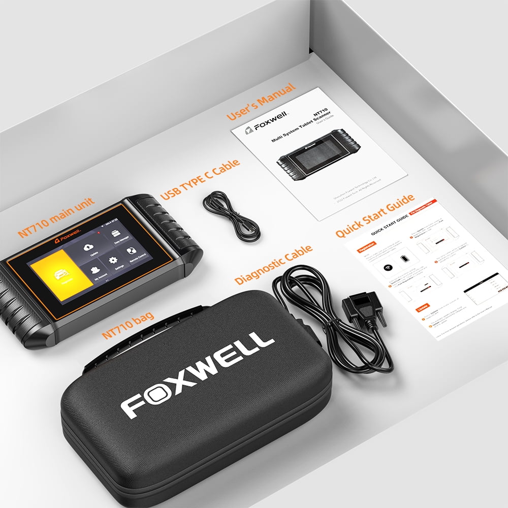 FOXWELL NT710 OBD2 Car Scan Diagnostic Tool Bidirectional Test A/F ...