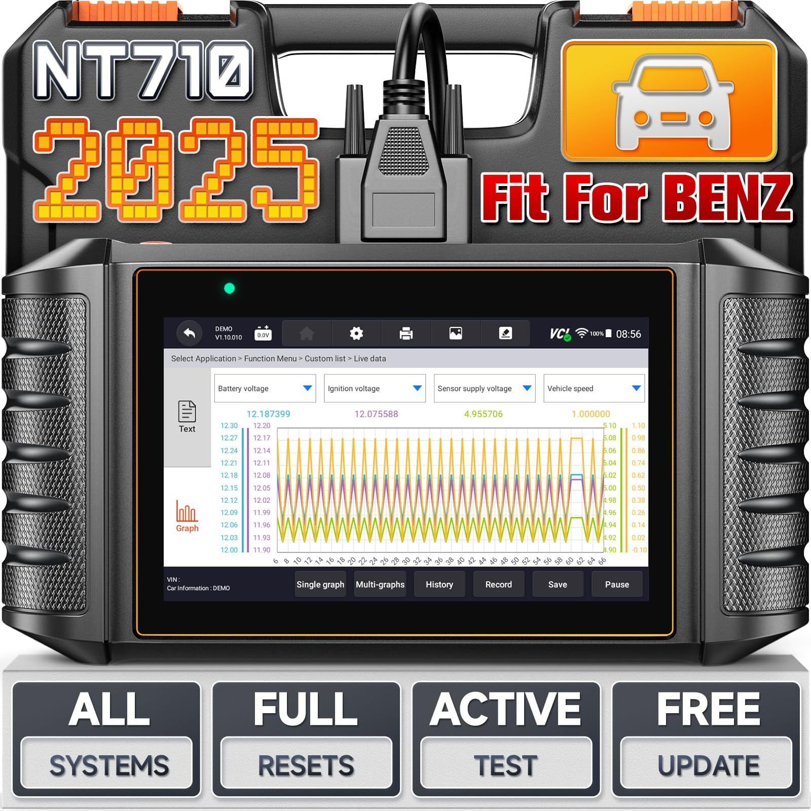 FOXWELL NT710 fit for Mercedes-Benz OBD2 Scanner, Full Diagnostic Scan ...