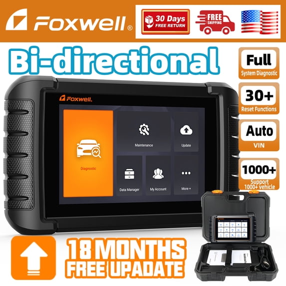 FOXWELL NT809 Advanced Bidirectional Scan Tool OBD2 Scanner Scan All ...
