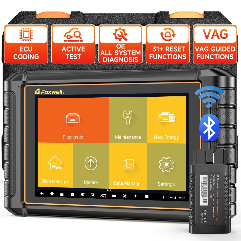 FOXWELL NT909 Bluetooth Automotive Bi-directional Diagnostic Scan Tool ...