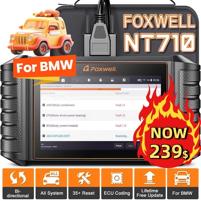 FOXWELL OBD2 Scanner Fits for BMW MINI ROLLS ROYCE Full System Bi ...
