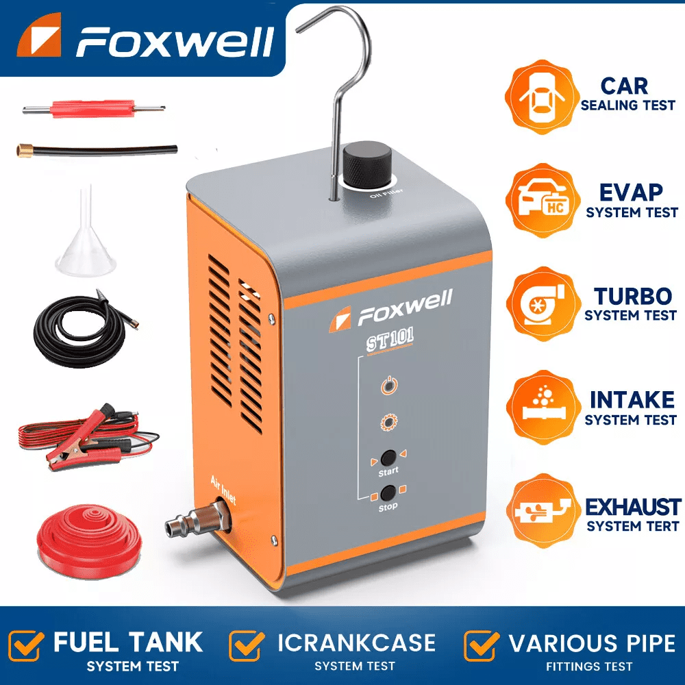 FOXWELL ST101 EVAP Smoke Machine Leak Tester, Shop Series Tool, Vacuum ...