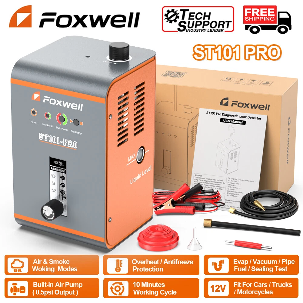 FOXWELL ST101 PRO EVAP Smoke Machine Automotive Leak Detector Built-in ...