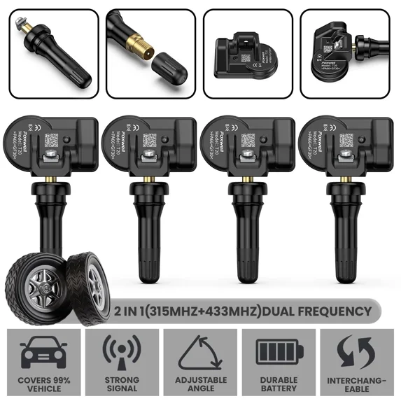 FOXWELL T20 4PCS Universal TPMS Sensor Tire Pressure Monitoring 315MHz ...