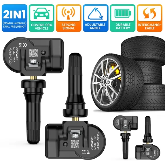 FOXWELL T20 TPMS Universal Tire Pressure Monitoring 433MHz for Auto ...