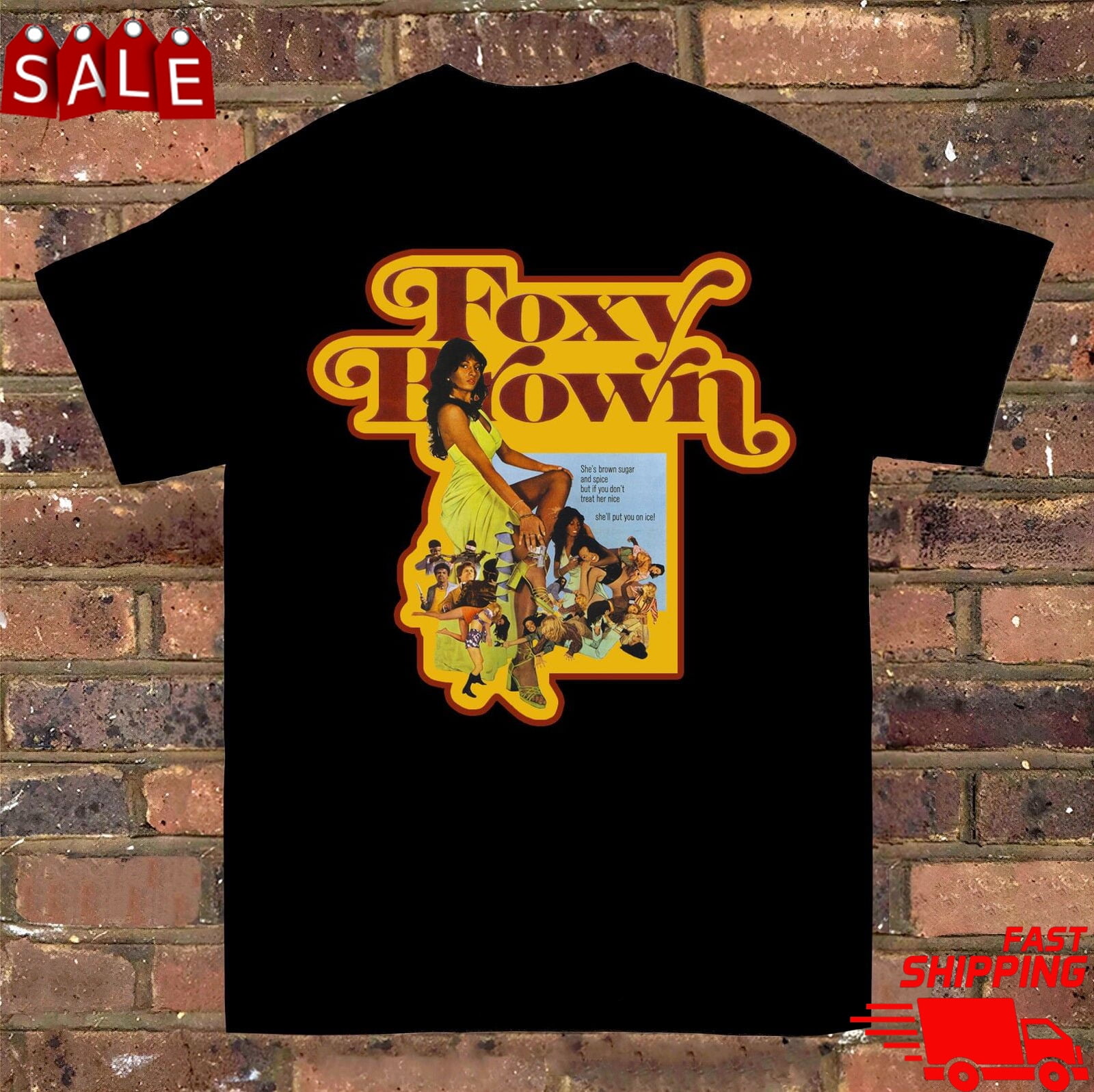 FOXY BROWN released April 25, 1974 T Shirt LI198 - Walmart.com