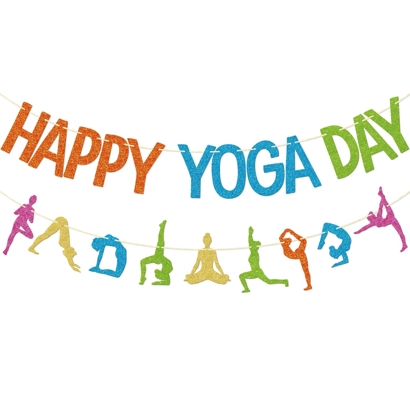 FOZEE Yoga Day CORNET Banner, International Yoga Day Decorations, Yoga ...