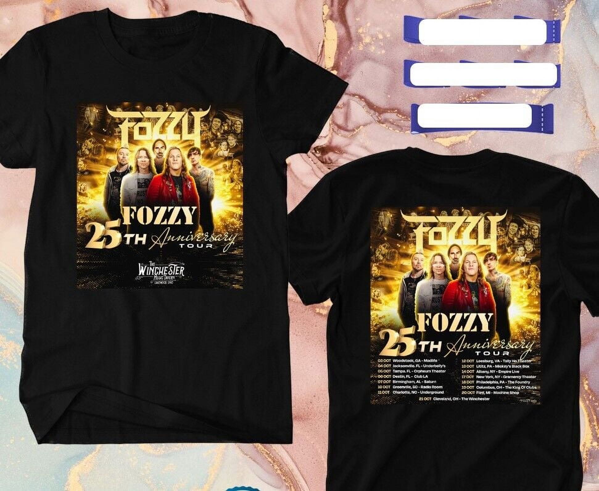 FOZZY 25TH ANNIVERSARY USA TOUR 2024, FOZZY TOUR, UNISEX TEE - Walmart.com