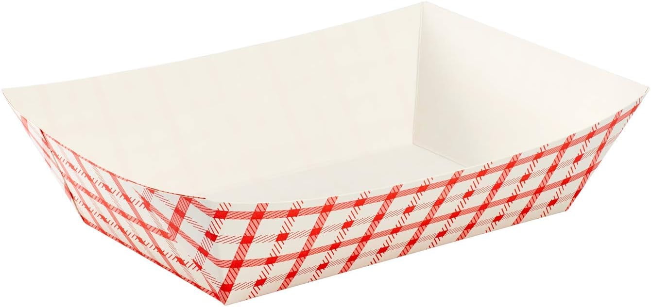 FP-FT500G 5.0 lb Food Tray - Shepherd's Check - Red (Case of 500 ...