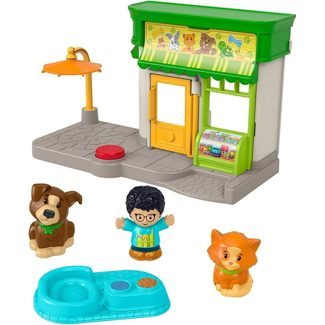 Fisher-Price Little People Treat Time Pet Shop Playset for Dogs and ...