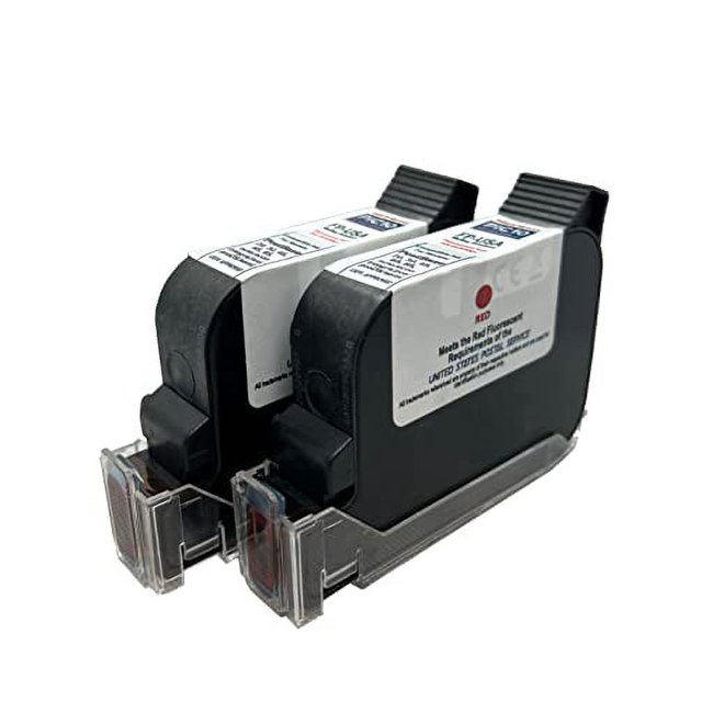 FP PostBase PIC10 Fluorescent Red Ink Cartridge Set Franco Postalia ...