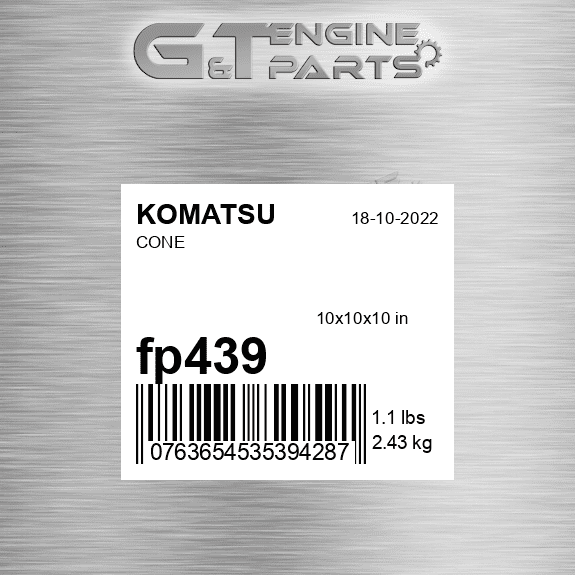 FP439 CONE fits KOMATSU (New OEM) - Walmart.com