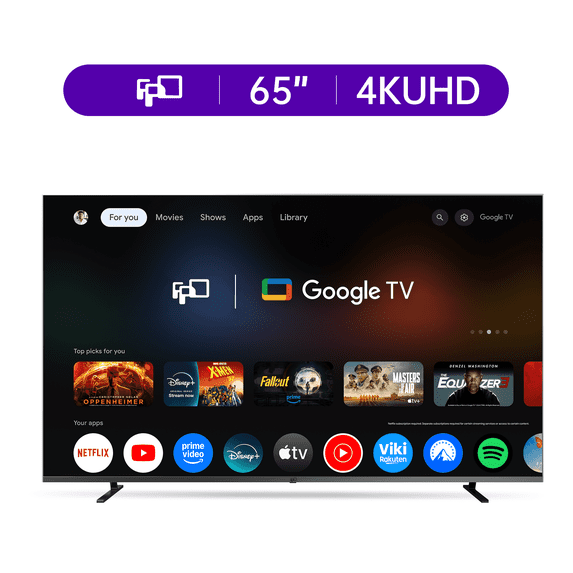 FPD 75-inch Smart TV, 4K UHD Google TV with Google Play Built-in Google ...