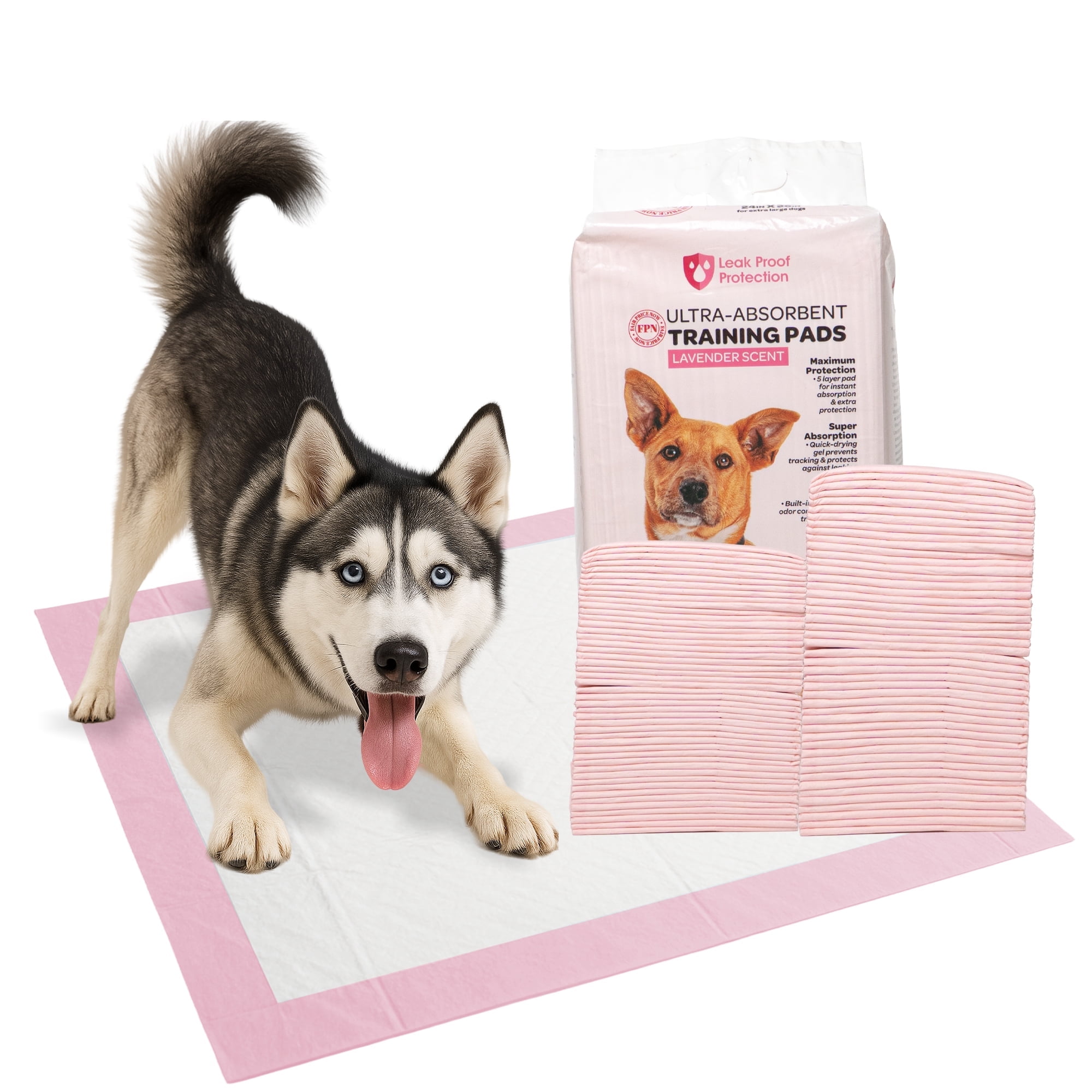 FPN Pink Puppy Pee Pads For Training, 24x36 in, 25-Pack, Ultra ...