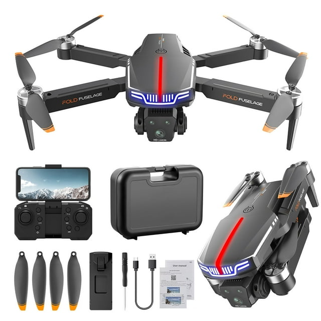 FPV Drone, 3 Camera Quadcopter, Wind Resistance, Headless Mode, Gesture ...